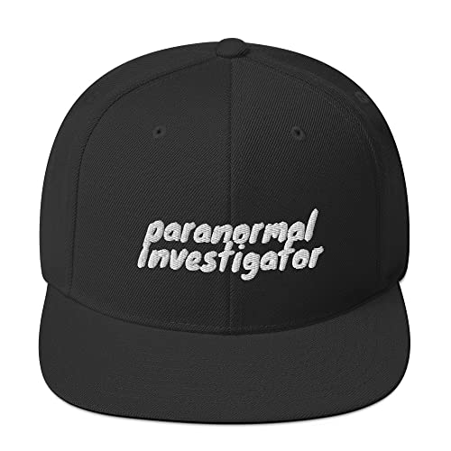 Paranormal Investigator Hat | Ghost Hunting Gear - - Classic Snapback - Entertaining Design Black