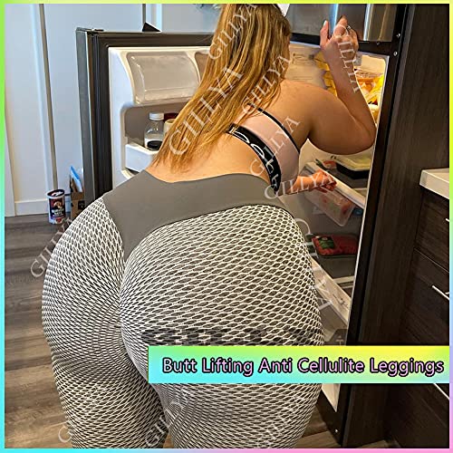 GILLYA Booty Yoga Pants Tiktok Butt Leggings Anit Cellulite Texutred Booty Lifting Leggings Scrunch Butt Yoga Pants