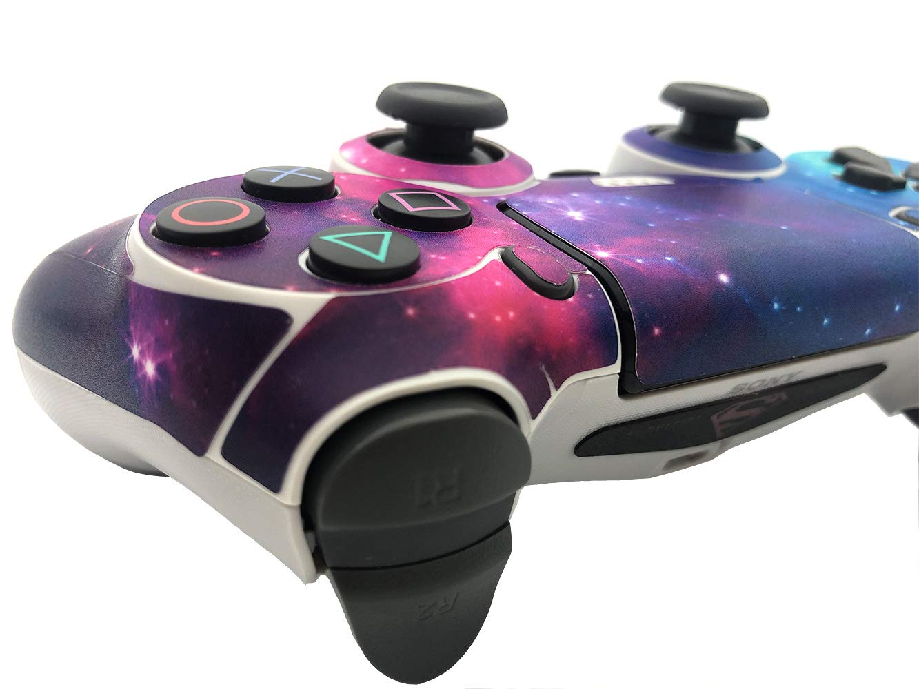 Gebaisi Vinyl Skin Sticker Protector for Sony Playstation 4 PS4 Controller Joystick Set (Controller Skin, A)