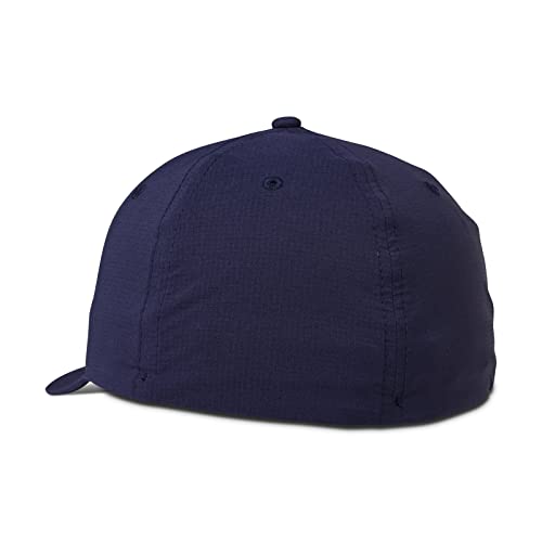 Fox Racing mens SHIELD TECH FLEXFIT HAT, Navy, Small