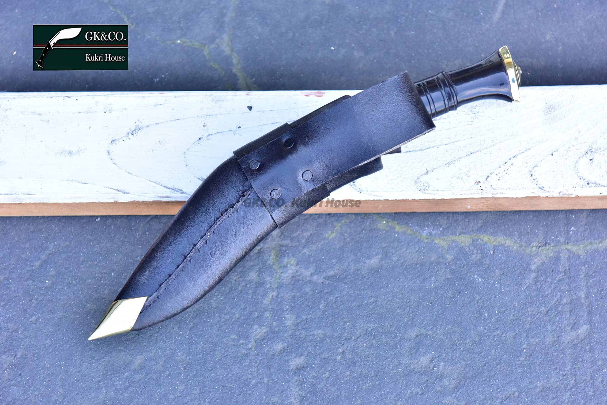 GK&CO. Kukri House Official Issued - Genuine Kukri/Khukuri- 9 Inch Nepal Armies Service Issue Kukri Knife -Traditional Horn Handle- Handmade in Nepal