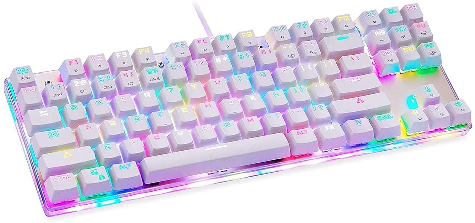 XYLXJ Mechanical Gaming Keyboard RGB LED Rainbow Backlit Wired Keyboard