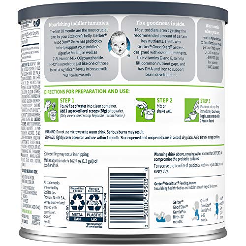 Gerber Good Start Baby Formula Powder, GentlePro Toddler Probiotics, Stage 3, 24 Ounce (Pack of 4)