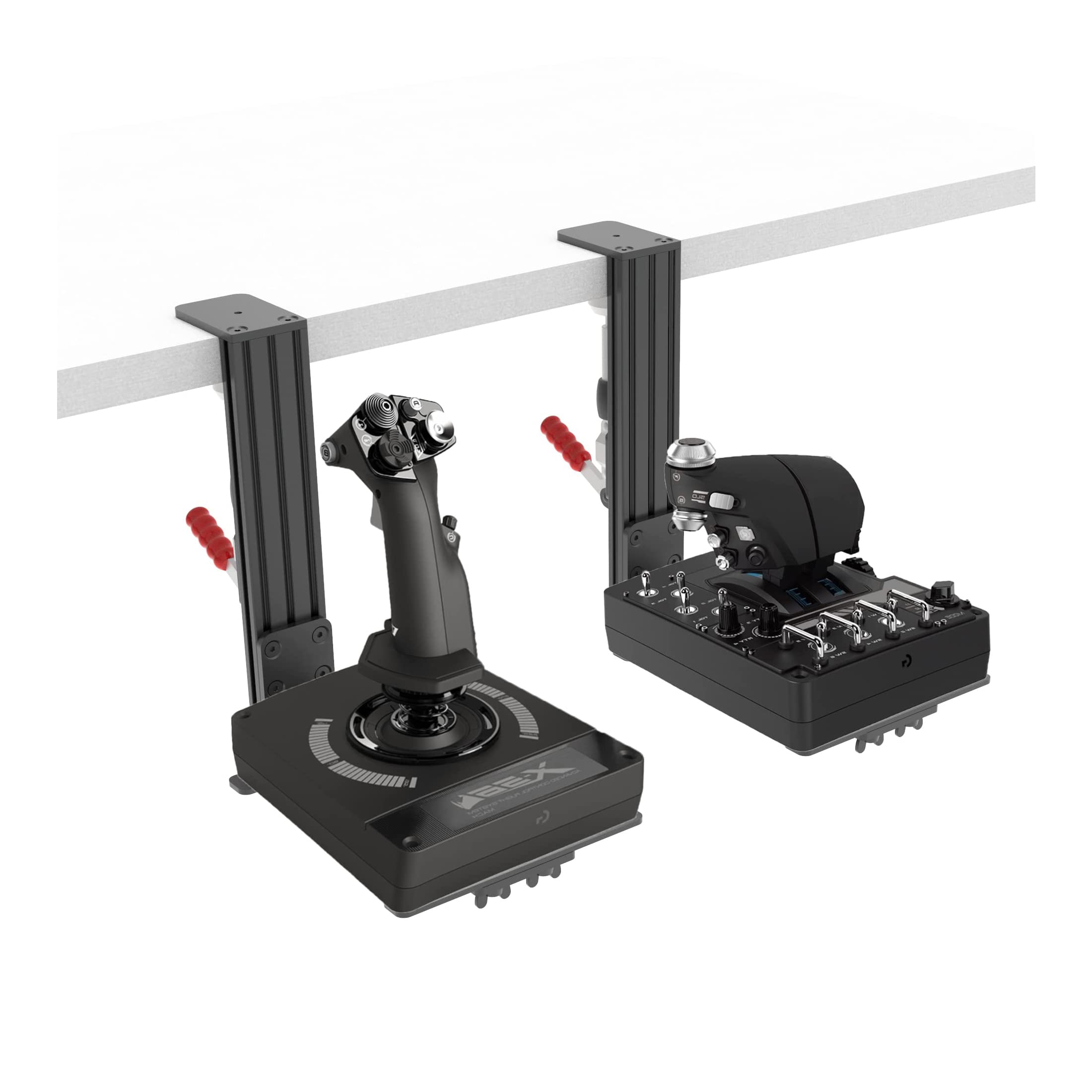 Hikig Portable Electronic Device Mount for Thrustmaster, Logitech, WinWing Flight Sim Joysticks (2 Pack)