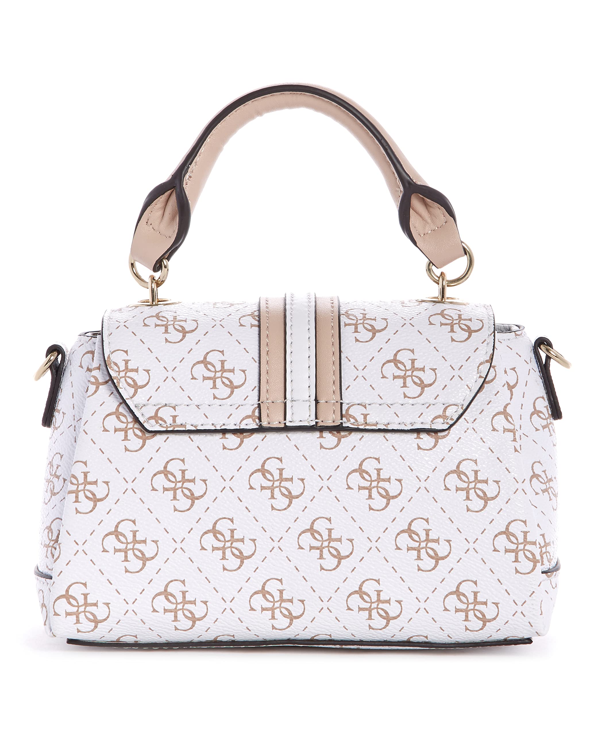 GUESS Kasinta Mini Top Handle Flap, White Multi
