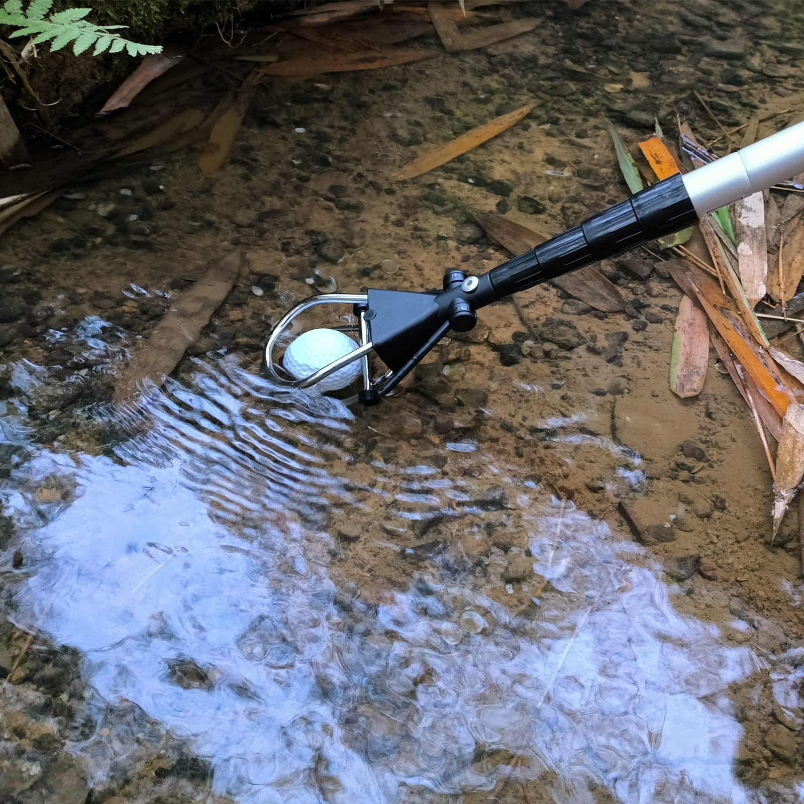 HOW TRUE Golf Ball Retriever, 12ft 15ft 18ft Aluminum Alloy Golf Ball Retriever Telescopic for Water Golf Ball Picker Grabber Golf Accessories Golf Gift (12ft)