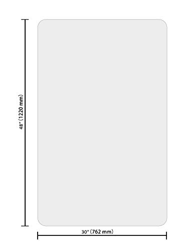 HOMEK Office Chair Mat for Hardwood Floor, 48β x 30β Clear Desk Chair Mat for Hard Floor, Easy Glide for Chairs