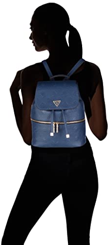 GUESS womens Helaina Flap Backpack, Navy, one size US
