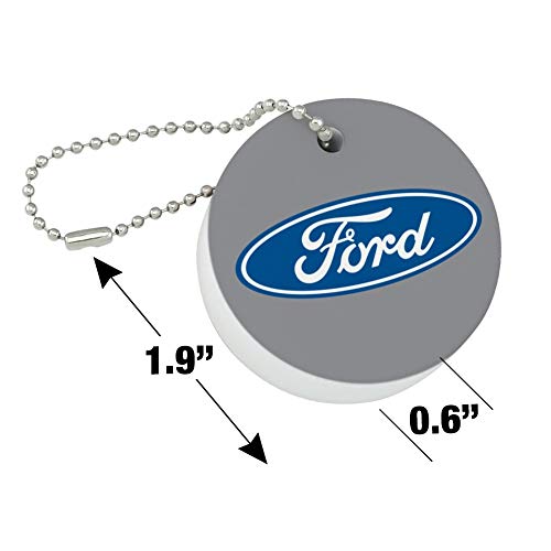 GRAPHICS & MORE Ford Motor Company Blue Oval Logo Floating Keychain Round Foam Fishing Boat Buoy Key Float