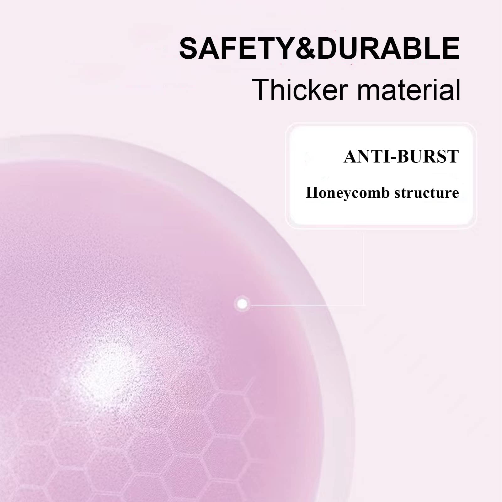 FYOURH Pilates Ball 9 inch with Pump 5.2oz for Exercise Home Workout Physical Therapy Yoga Pink