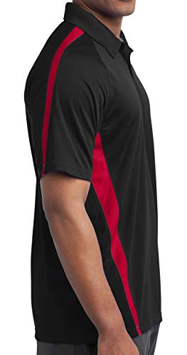 Ford Mustang Shelby Blue and Red Colorblock Polo, Black Red 3XL