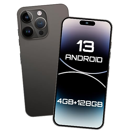 fuxinya Unlocked Cell Phones 2023 Android 13 Smartphone with Dynamic Island 6.54" HD Screen 50MP+8MP Camera 4000 mAh Long Battery 4GB+128GB 8-Core Mobile Phones Cellphone with 4G Dual SIM (Black)