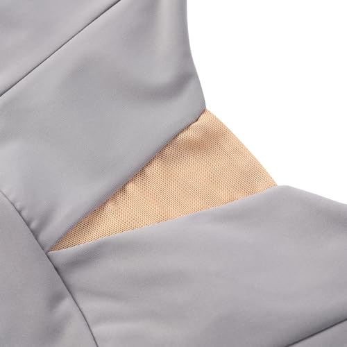 HIPPOSEUS Girls Toddler V Neck Camisole Leotards for Ballet Dance Gymnastics with Adjustable Straps,Y06-1-Grey, 4-5T