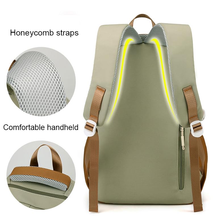 GGWIEAEA 2PCS Youth Waterproof Backpack Large Capacity Laptop Bag with Pencil Case Suitable for School Leisure And Travel