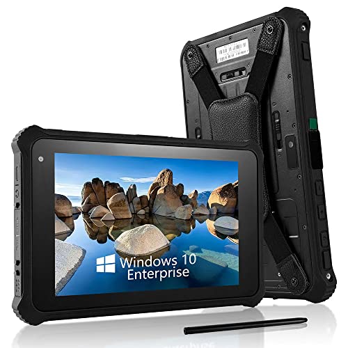 GHKJOK Rugged Windows Tablet 8-Inch 4G Windows 10 Tablet LTE with Removable Battery : IP67 Waterproof/GPS/Dual Wi-Fi/8500mAh 3.8V /Ethernet Port /4GB+64GB for Enterprise Field Mobility