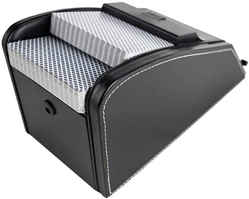 HaroldDol Card Shuffler 2 Deck Automatic Card Dealer Machine Playing Card Dispenser for Bridge Cards, Paper Cards, and Plastic Cards