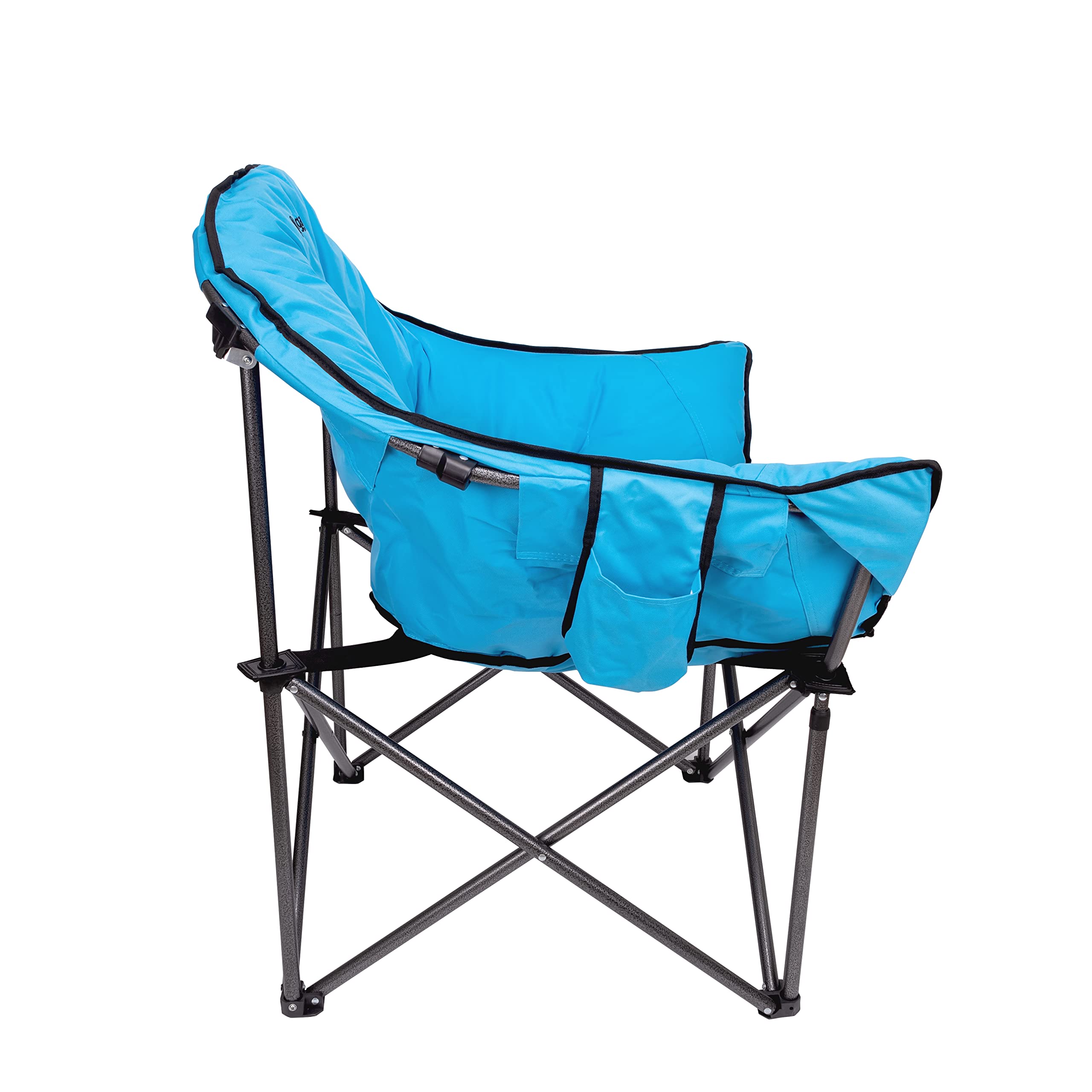 GigaTent Camping Chair Ultra Comfortable Padded Bult in Cup Holder - Foldable with Carry Bag Moon Chair
