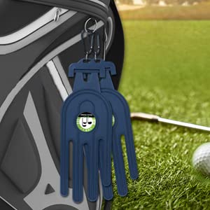 GUNPJONE Golf Glove Holder Stretcher, 2PCS Durable Glove Support Frame Dryer Shaper Tool Accessories for Sports Gloves Maintenance, Blue