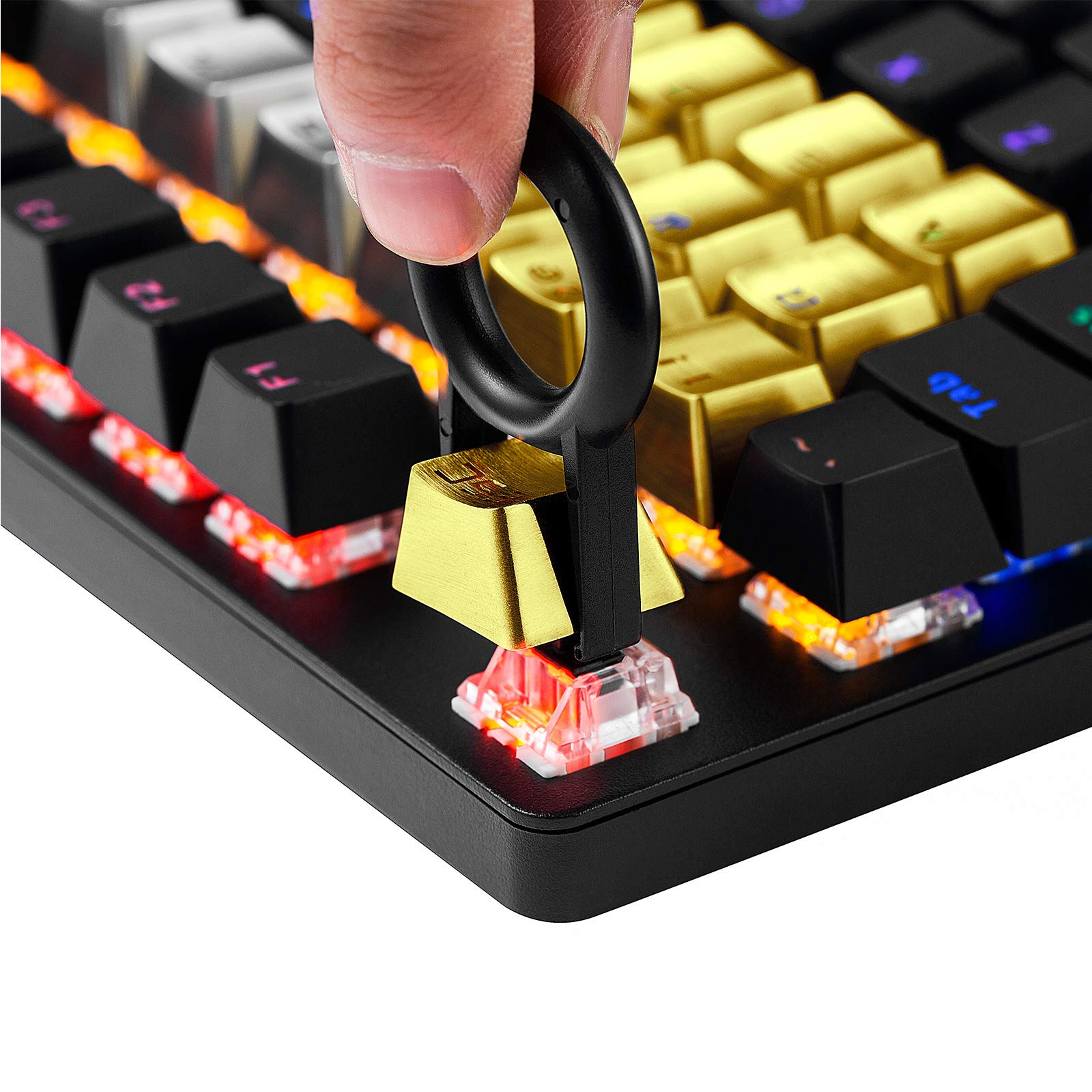 GamCap FPS & MOBA Custom Gaming Keycap,Keycaps ESC include Key Puller,Durable Stainless Steel Metal Keycap Compatible with Mechanical Gaming Keyboard 60% Keyboard Cherry Mx Switch(ESC-Fancy)