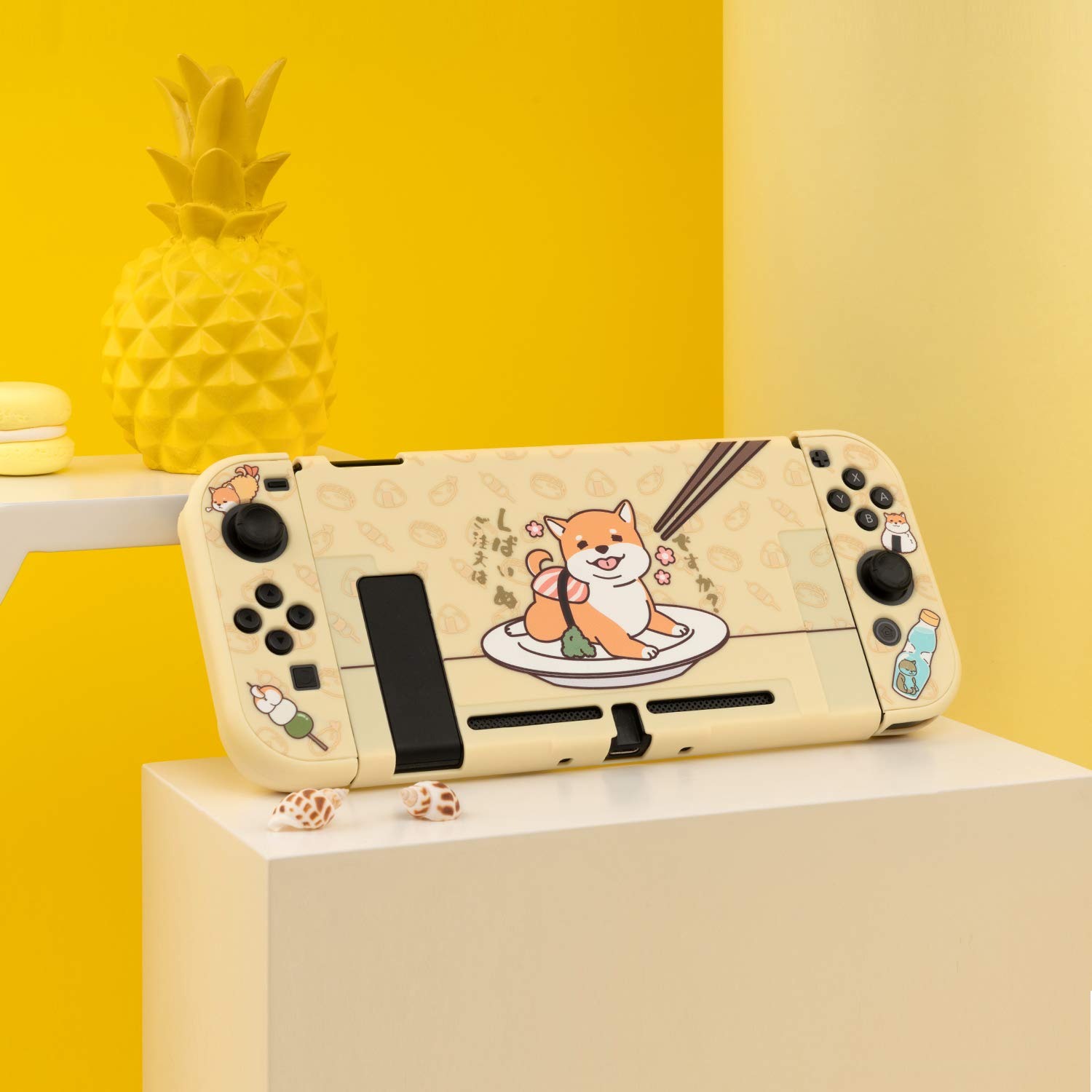 GeekShare Protective Case Slim Cover Case Compatible with Nintendo Switch and Joy-Con - Shock-Absorption and Anti-Scratch (Shiba Inu)