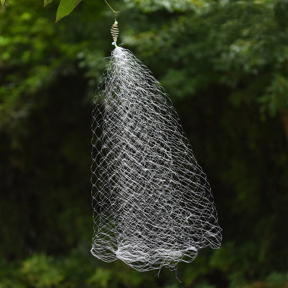 GOODTRADE8 1PC Fishing Cast Net for Bait Trap Fish Fishing Net Trap with Luminous Bead Copper Spring Shoal Netting Fishnet Tackle 12 Size,Outdoor Fishnet Tackle Tools Fish Netting (3 mesh)