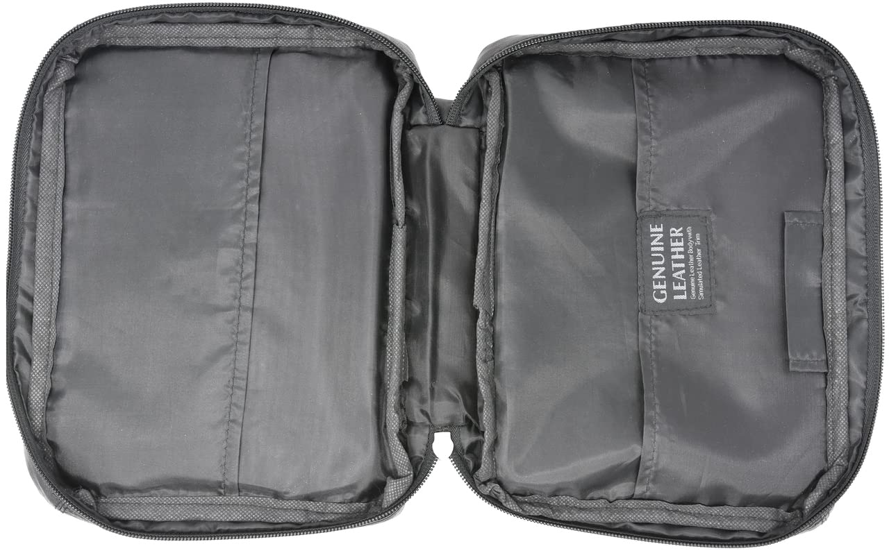 Garrison Grip CCW Leather Book Cover Case for Small Sized 380 Cal and 9mm Guns (Cover Case - Black)