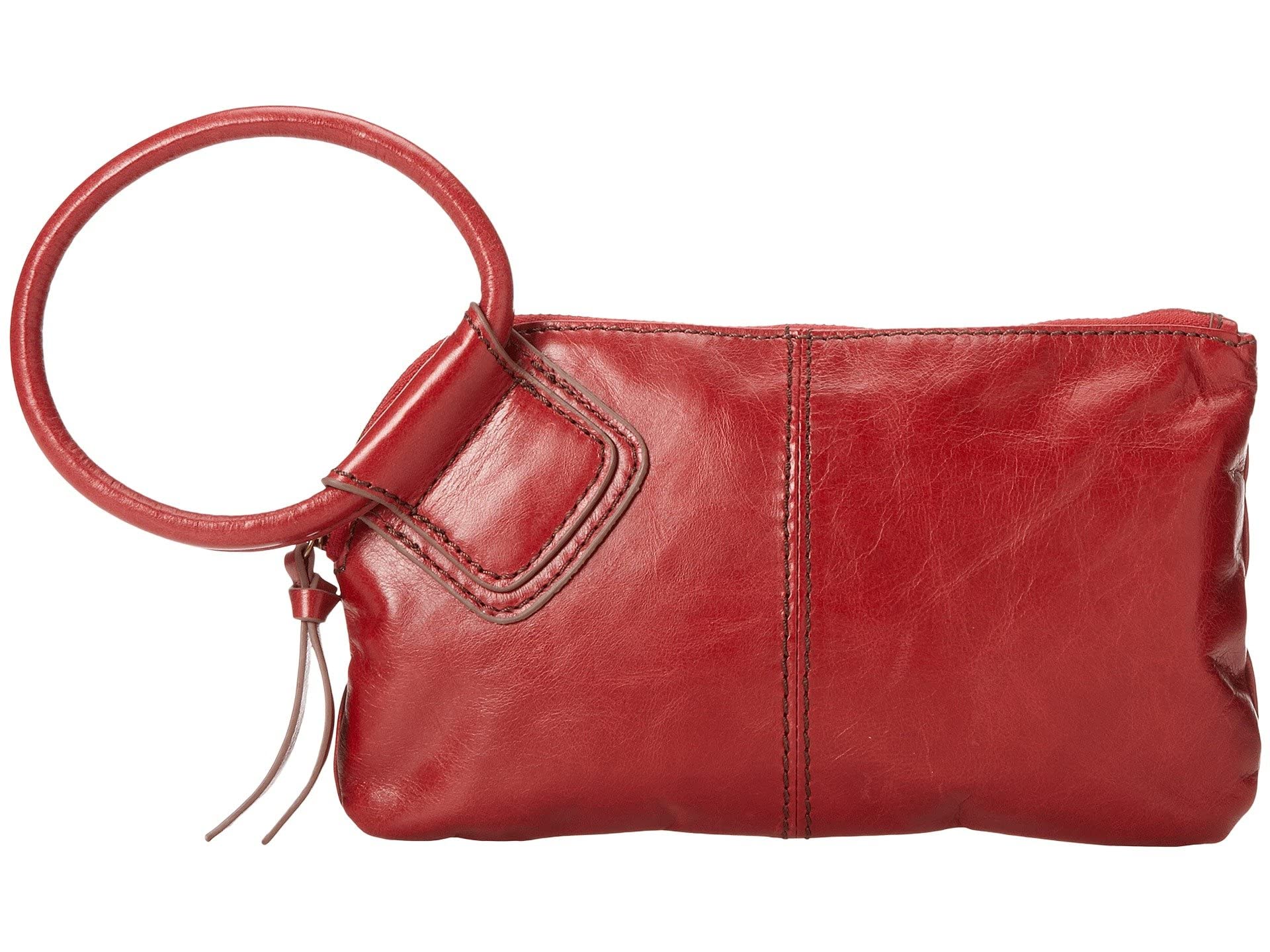 HOBO Womens Leather Handbag Wristlet (Crimson, One Size)