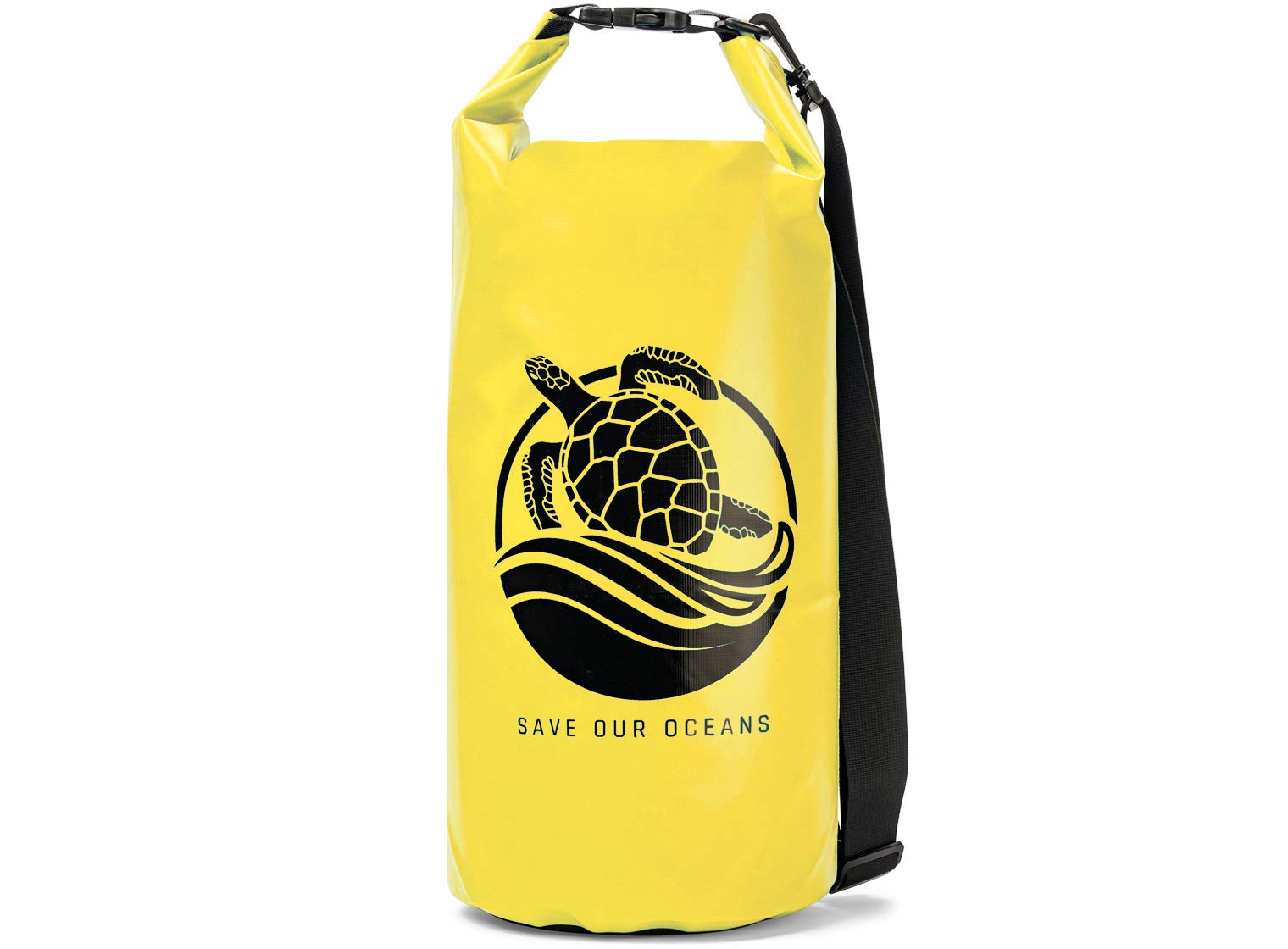 GILI Waterproof Dry Bag, Roll Top Compression Sack Keeps Gear for Paddle Boarding, Kayaking, Beach, Boating and Hiking | 15 Liters Made with heavy-duty, vinyl-coated fabric (Yellow, 15L)