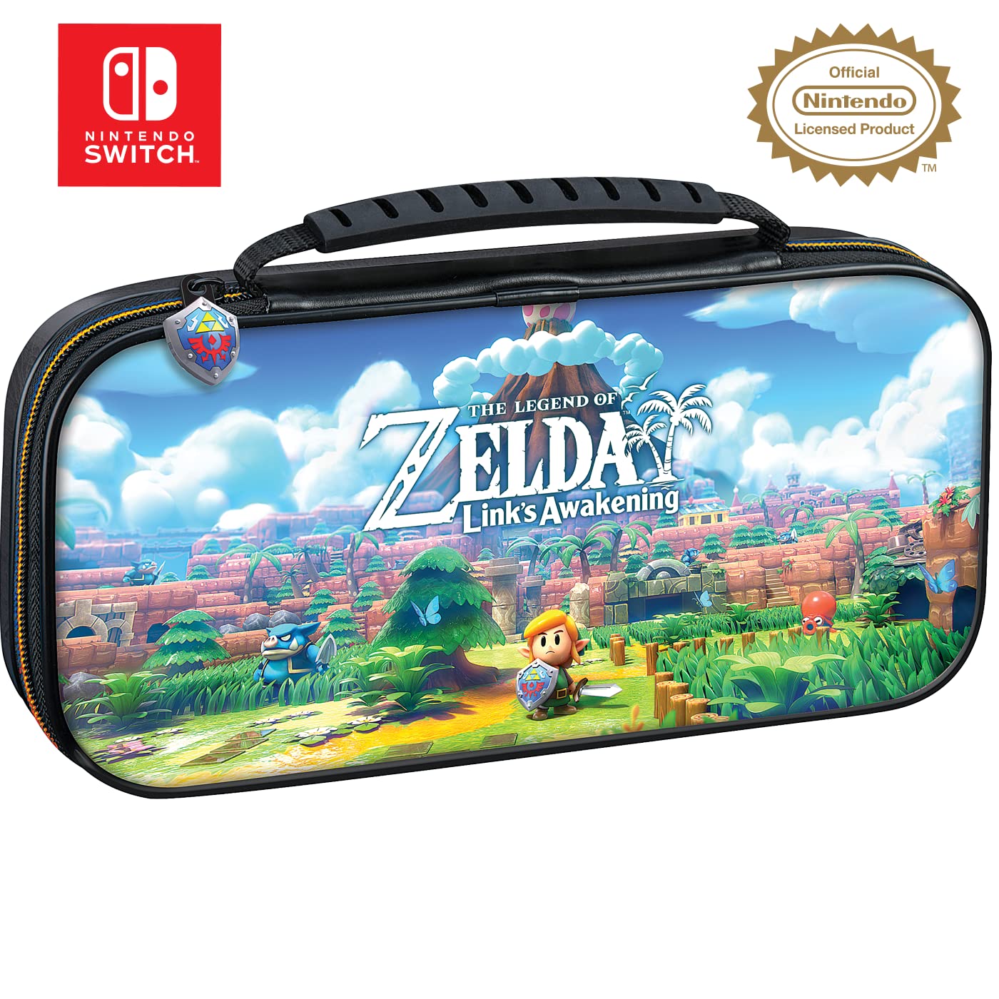 Game Traveler Zelda Nintendo Switch Case - Switch Carry Case for Switch OLED, Switch and Switch Lite, Hard Portable Travel Case, Adjustable Viewing Stand & Bonus Game Cases, Deluxe Carry Handle