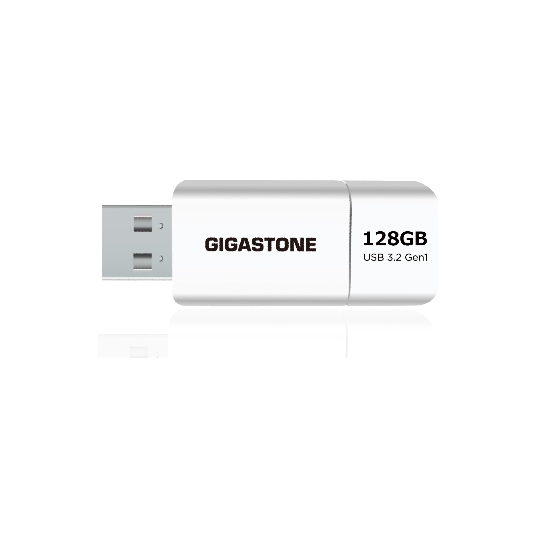 Gigastone Z60 128GB USB 3.2 Gen1 Flash Drive, R/W 120/60 MB/s Ultra High Speed Pen Drive, Capless Retractable Design Thumb Drive, USB 2.0 / USB 3.0 / USB 3.1 Interface Compatible