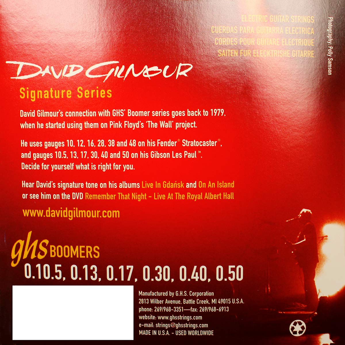 GHS David Gilmour Signature RED Set - 5 sets