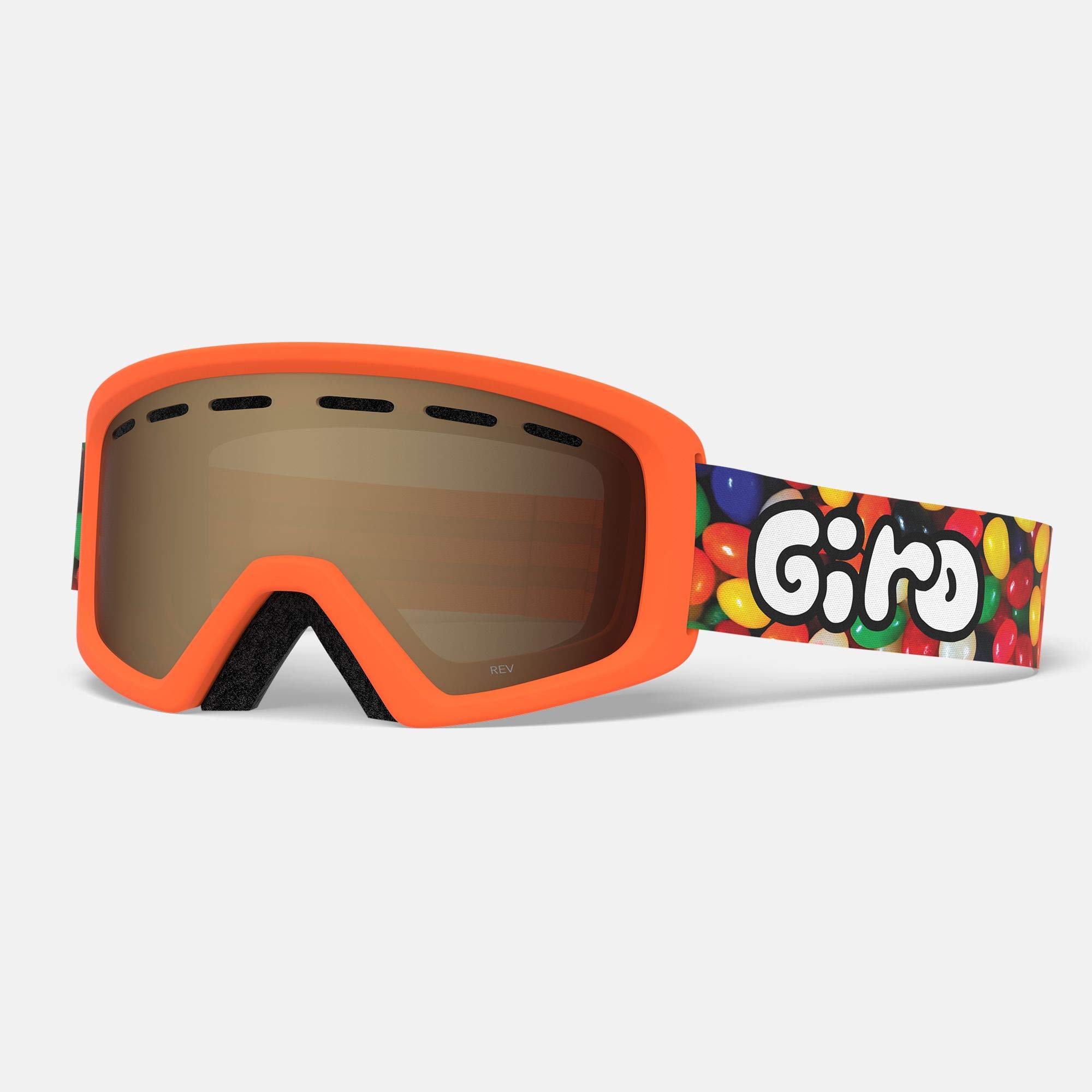 Giro Rev Youth Snow Goggles - Jelly Strap with Amber Rose Lens (2021)
