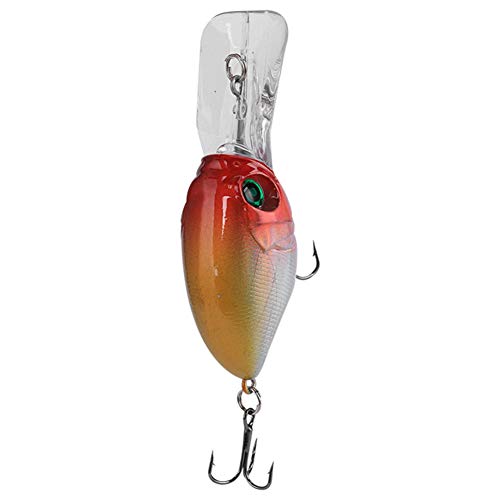 HOLPPO 3PCS Fishing Bait,Durable ABS Deep Diving Fishing,Easy to Attract Artificial Simulation Lifelike Bait Fishing Tackle(3.9in-red)