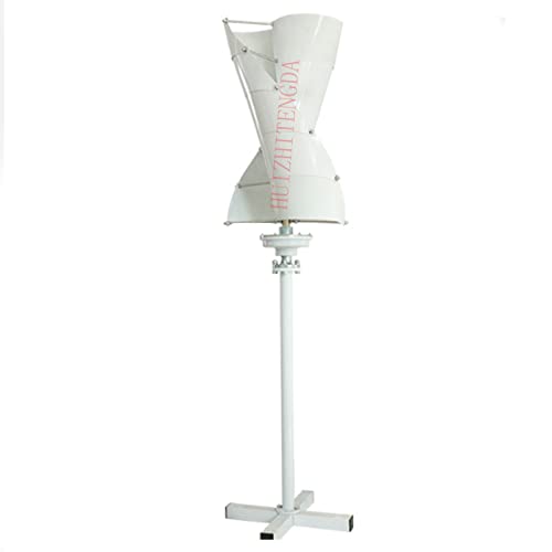 HUIZHITENGDA 12V 24V 48V 220V Vertical Wind Turbine Generator,4000W 10 Blade Home Spiral Wind Power Turbine Generator for Home Or Camping(White),220v