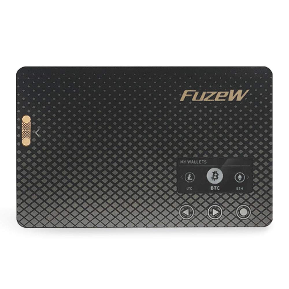 FuzeW , Wireless Bitcoin Hardware Wallet - Supports Multiple Cryptocurrency (Bitcoin, Ethereum, Dash Coin, Litecoin, Ripple, Bitcoin Cash, Doge Coin and More) | FuzeW | NOT A FUZE Card
