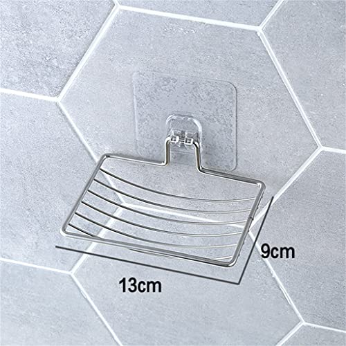 HALOU Silver Bathroom Vacuum Paste Soap Holder Cup Box Dish Soap Storage Saver Shower Tray Bathroom Accessories