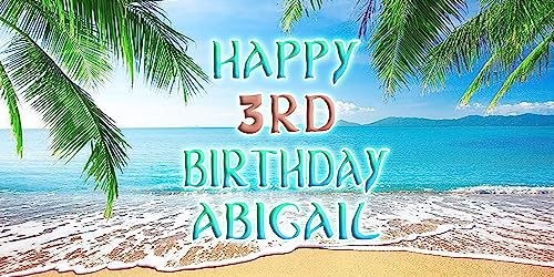 Personalized Birthday Banner For Moana Theme Party 24"x48" or 42"x84"