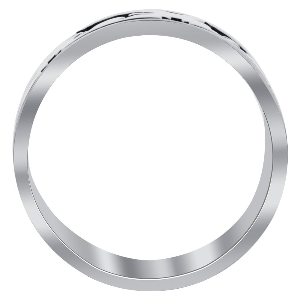 Gem Avenue Southwestern Style Running Wolf 925 Sterling Silver 6mm Wedding Band Ring for Women Size 7.5