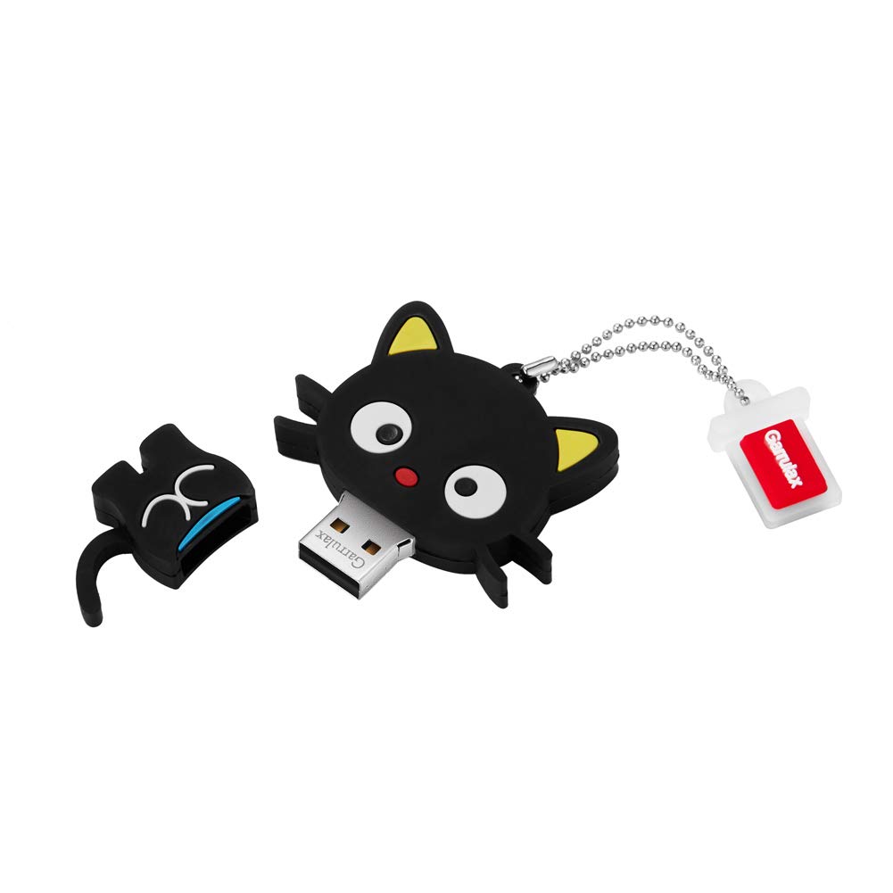 GARRULAX USB Flash Drive, 8GB / 16GB / 32GB USB 2.0 Silicone Cute Animal USB Memory Stick Date Storage Pendrive Thumb Drives (32GB, Black Cat)