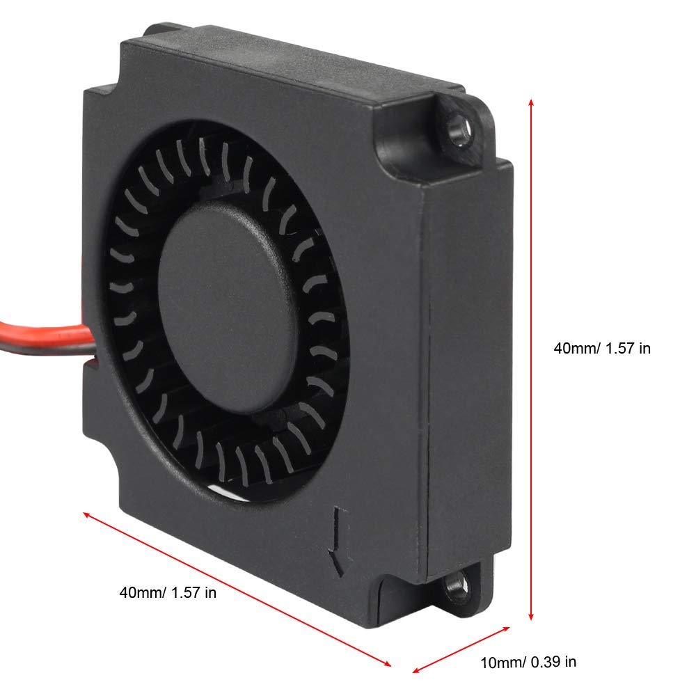 Furiga 40mm Fan 24V Cooling DC Brushless Fan 4010 0.07A 40mm x 40mm x 10mm Hydraulic Turbo with XH2.54-2P Wire for 3D Printer 2PCS