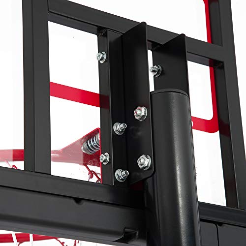 HomSof Portable Basketball Hoop Basketball System 6.6-10ft Height Adjustment for Youth Adults LED Basketball Hoop Lights,Colorful Lights,Waterproof,Super Bright,6.6Ft-10Ft