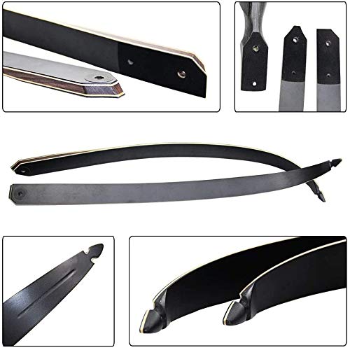 GOFEI Recurve Bow, 20-60LB Portable Detachable Beginner Starter Archer Wooden Split Bow, for Adult Archer Training Outdoor,A,50lb