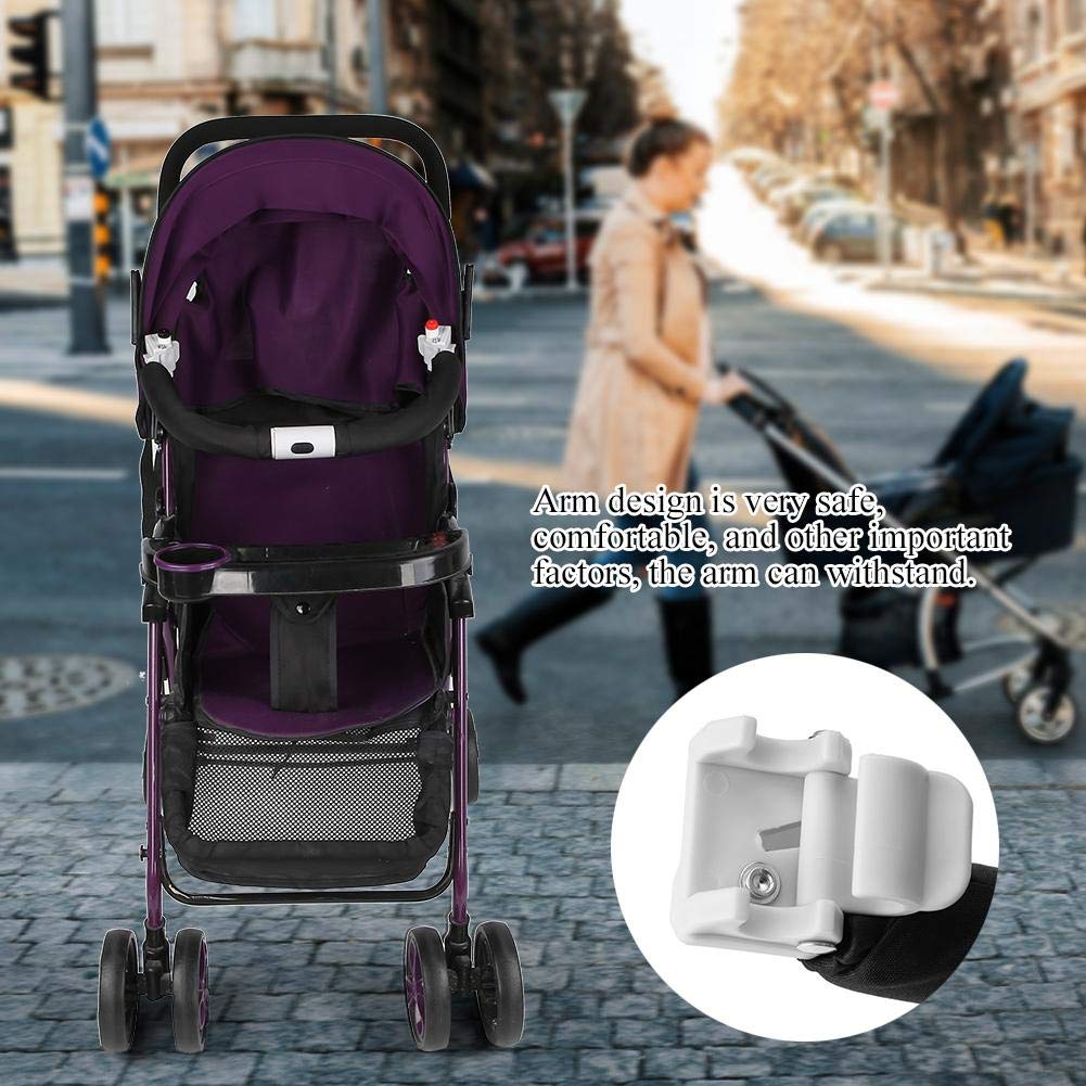 GLOGLOW Baby Stroller Armrest Handle, Adjustable Safe Armrest Bumper Bar Openable Removable Handle Handlebar for Baby Stroller(Black)