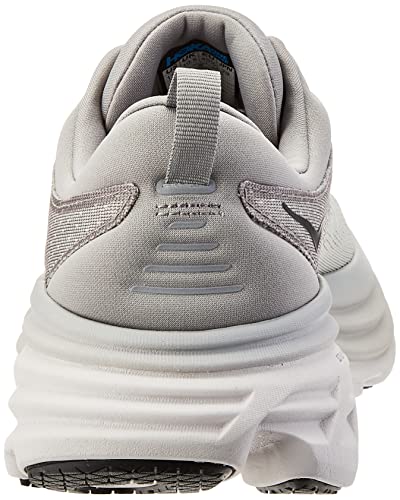 Hoka Men's Bondi 8 Sneaker, Sharkskin/Harbor Mist, 9.5