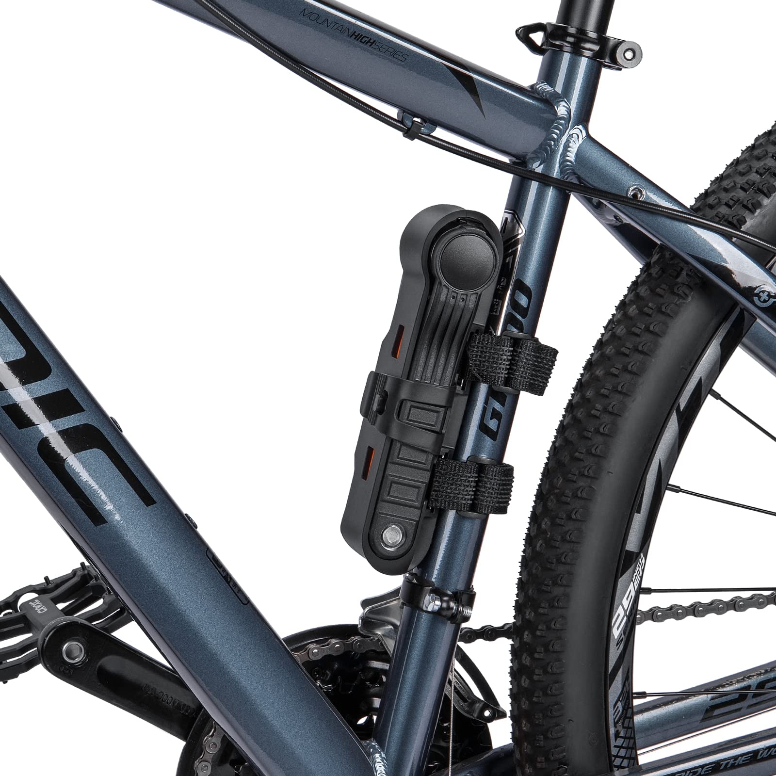 Folding Bike Lock with 3 Keys - Anti Theft Strong Security Bicycle Locks, Anti Drill & Pick Cylinder - Foldable Bike Lock with Mounting Bracket for Bikes E Bikes and Scooters (Green)