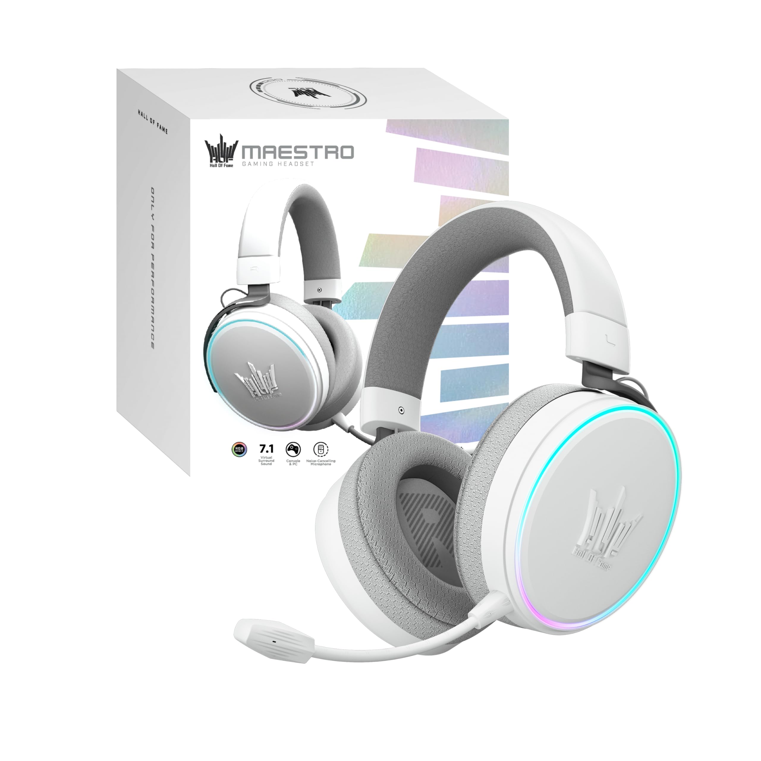 GALAX GeForce RTX™ 4060 Ti EX, HOF Maestro Matte White Wired USB Gaming Headsets Bundle Set - Ultimate Gaming Performance Bundle