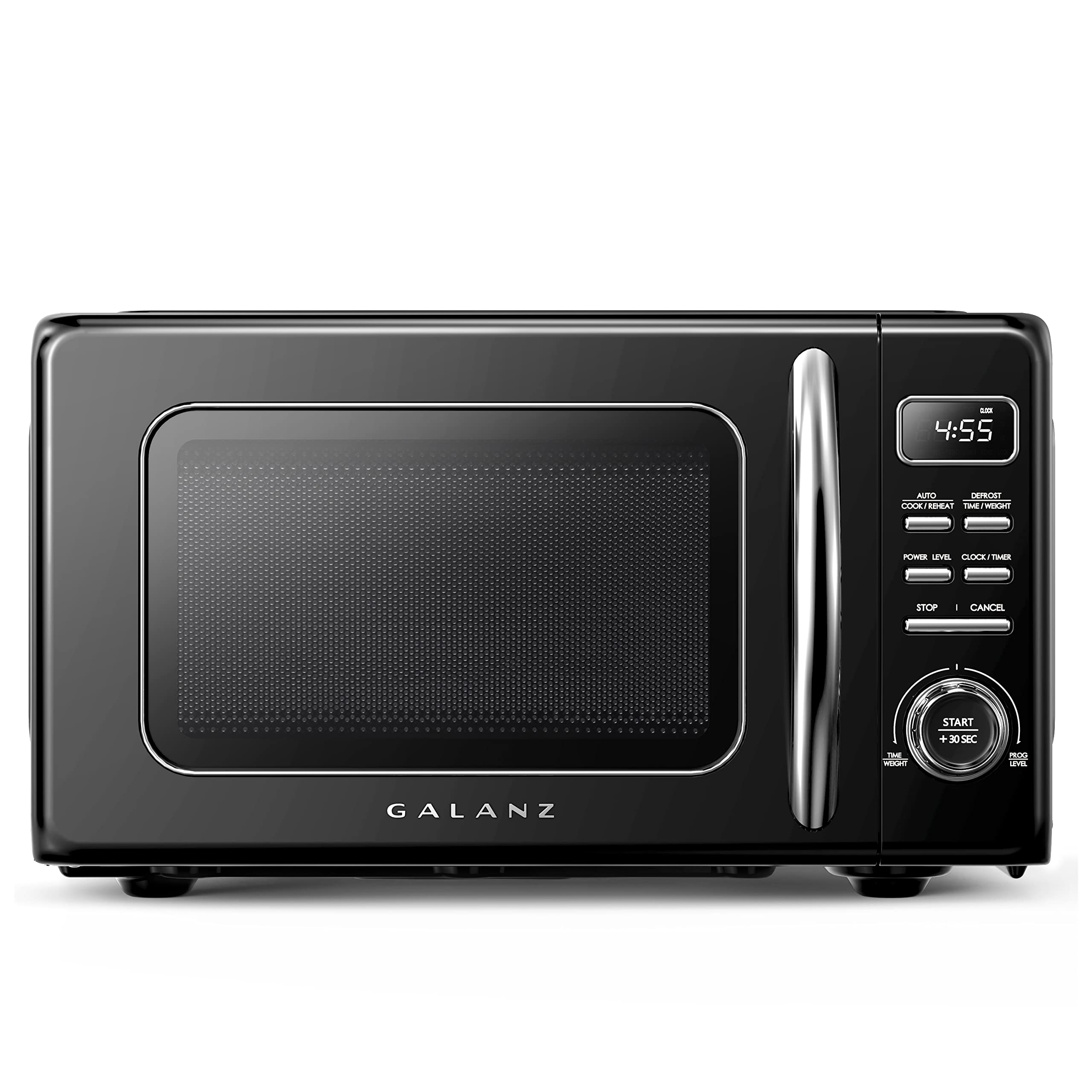 Galanz Retro Compact Mini Fridge with Freezer (2-Door) Retro Countertop Microwave Oven (GLCMKZ07BKR07)