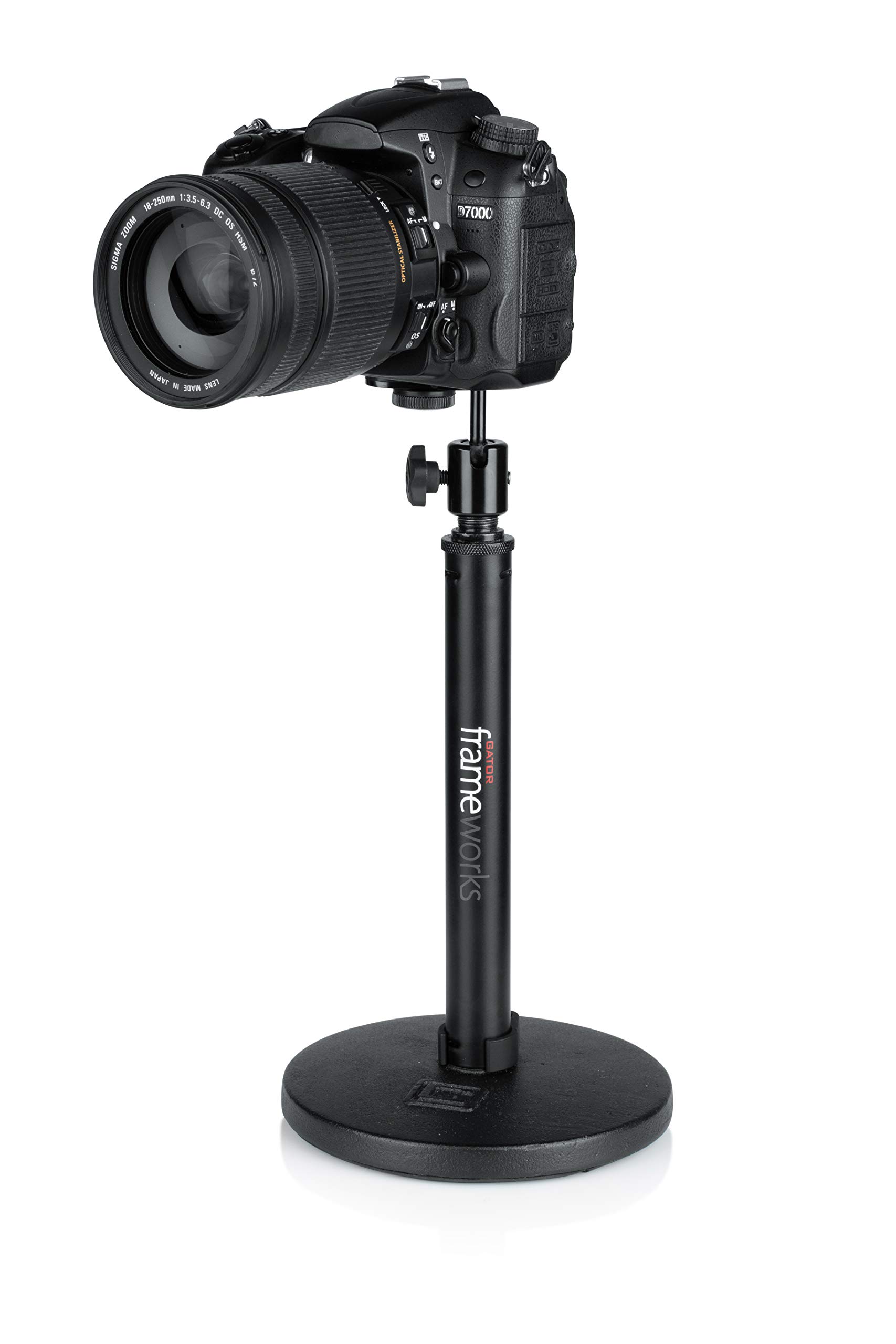 Gator Frameworks Camera Mount Mic Stand Adapter with Ball-and-Socket Head (GFW-MIC-CAMERA-MT)