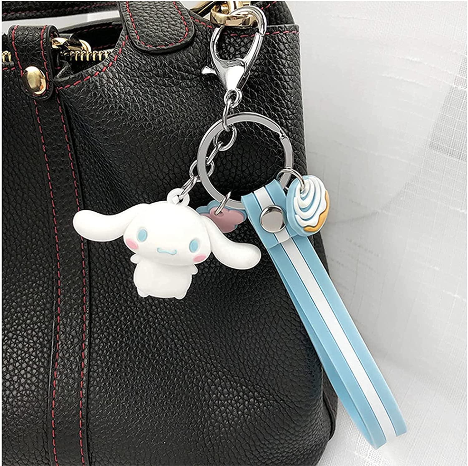 Girl cute keychain, girl keychain gift, purse handbag key pendant
