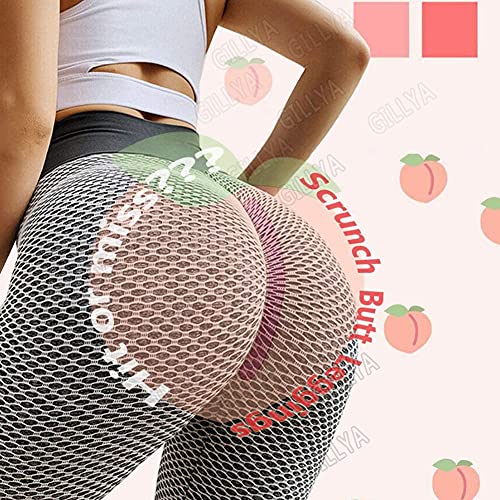 GILLYA Booty Yoga Pants Tiktok Butt Leggings Anit Cellulite Texutred Booty Lifting Leggings Scrunch Butt Yoga Pants